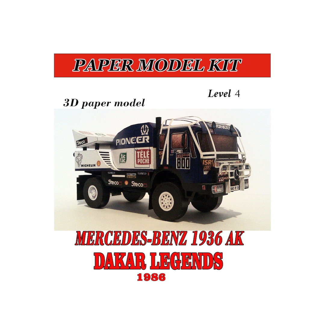 Paper Model Car Papercraft 3D Mercedes-benz Dakar 1936 Paper Model ...