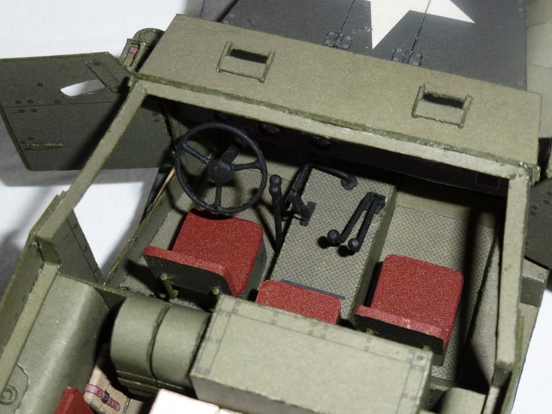 Paper Model Kit Papercraft 3d Paper Model Car Military Vehicle Car ...