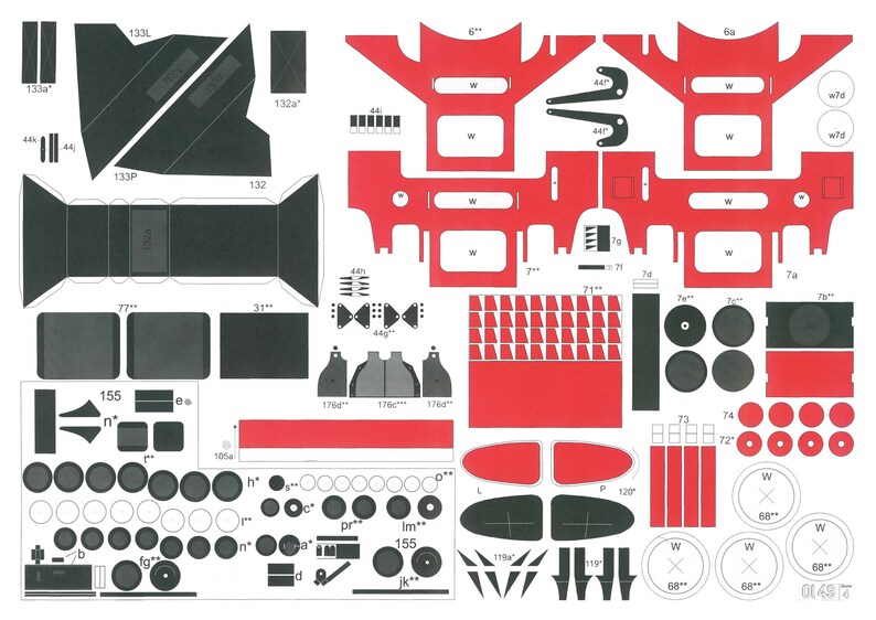 Paper Model Train Model Kit Papercraft 3D Train OL-49 Printable Diy How ...