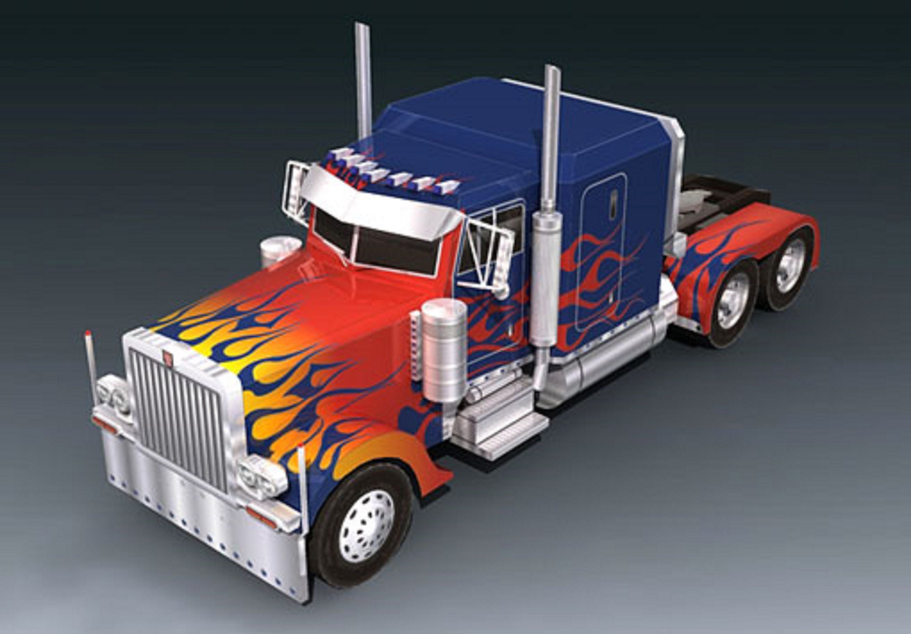 Truck Model Kit Paper Model Kit Peterbilt 379 Papercraft 3D Printable ...