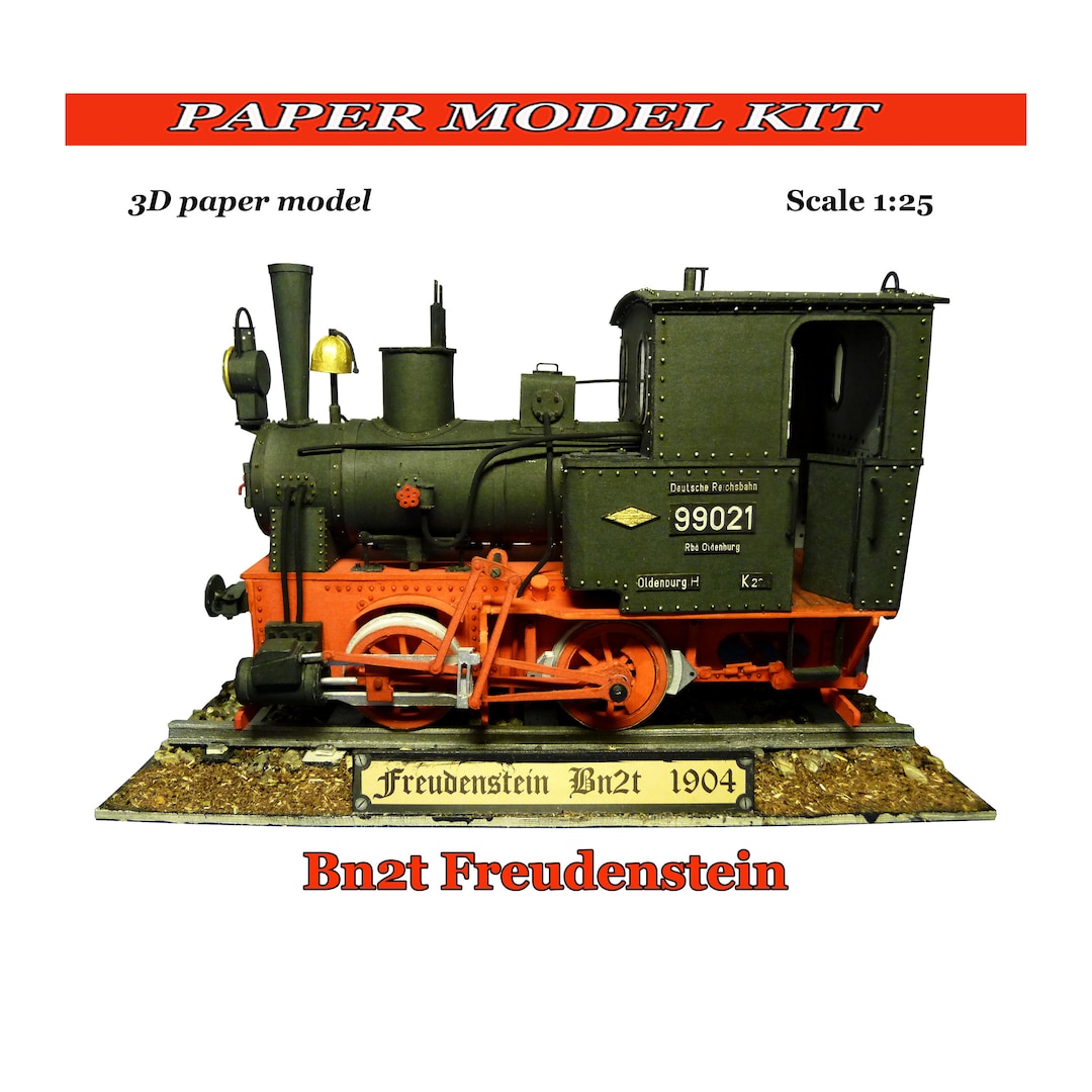 Model Train Set Paper Model Kit Papercraft 3d Paper Model Plans Model ...