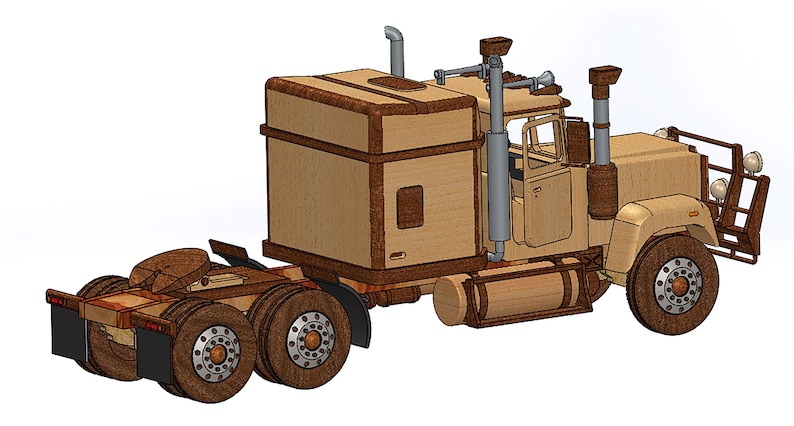 Wooden Model Truck Wooden Toys Plans Wooden Model Kit Peterbilt 389 ...