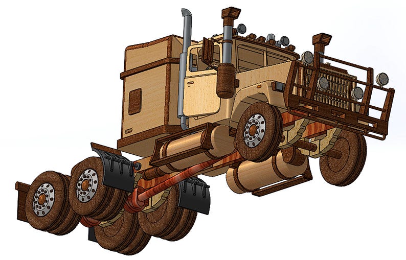 Wooden Model Truck Wooden Toys Plans Wooden Model Kit Peterbilt 389 ...