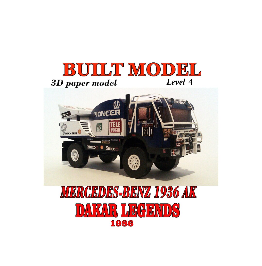Paper Model Car Built Model Car Papercraft 3D Paper Model Truck 3D ...