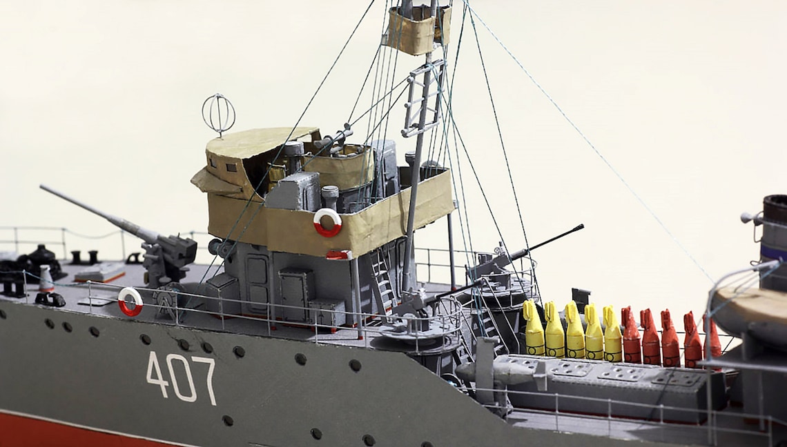 Model Ship Kit Paper Model Warships Papercraft 3d Ship Paper Model ...