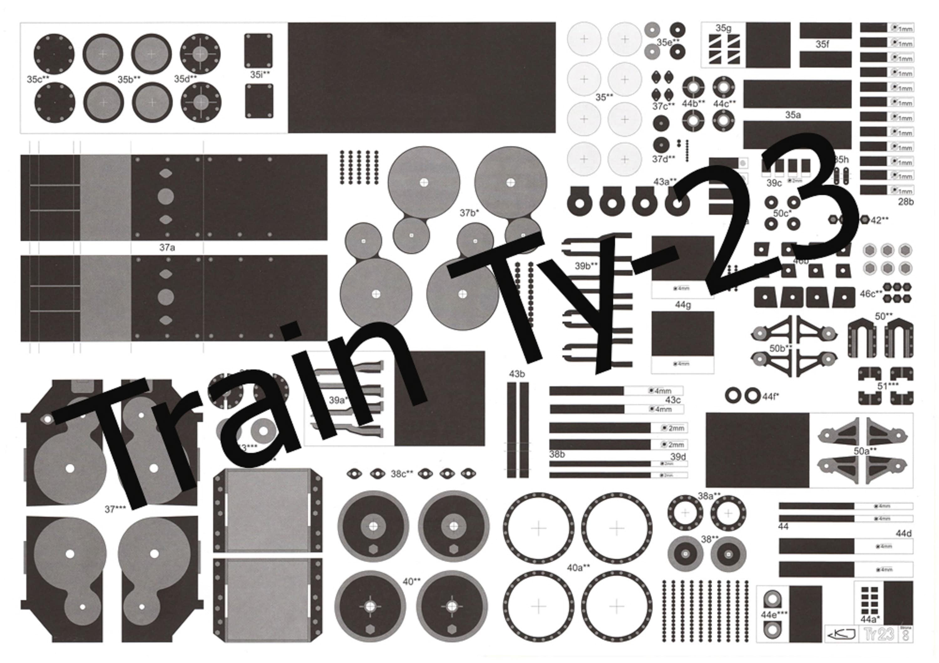 Train Model Kit Paper Model Train Papercraft 3D Printable Diy How to ...