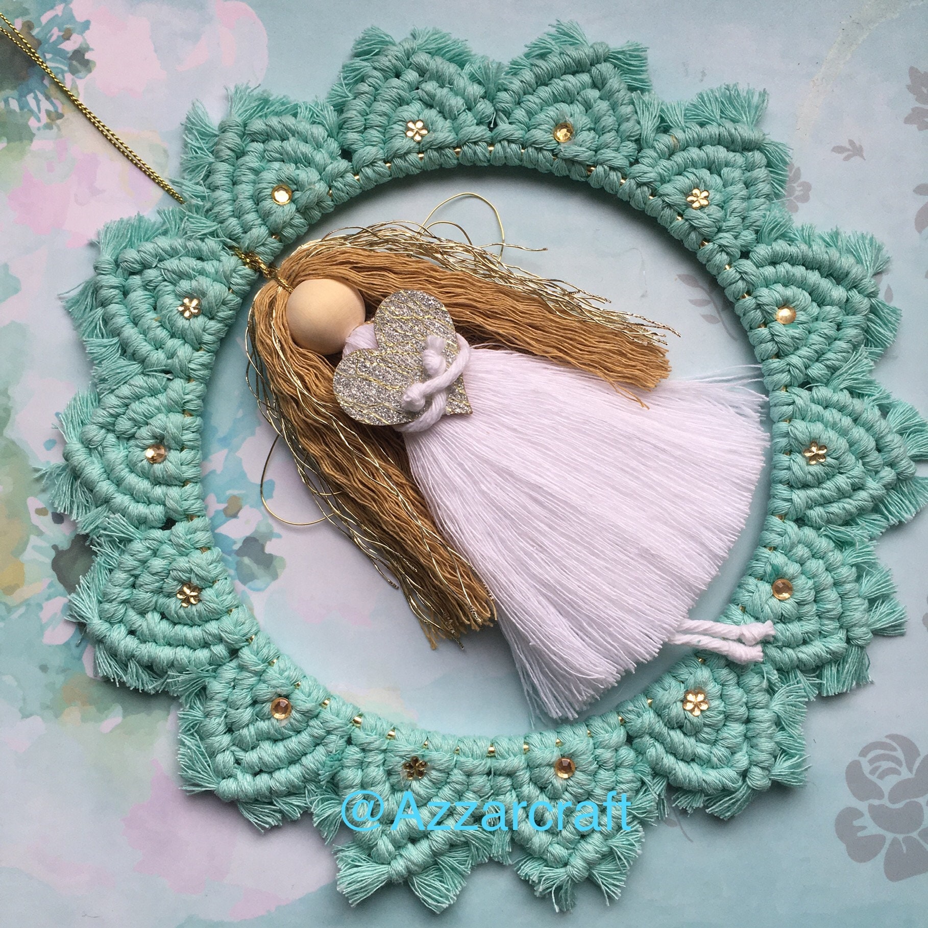 Macramé Angel, Macrame Doll, Macrame Figurines, Baptism Gift, Family ...
