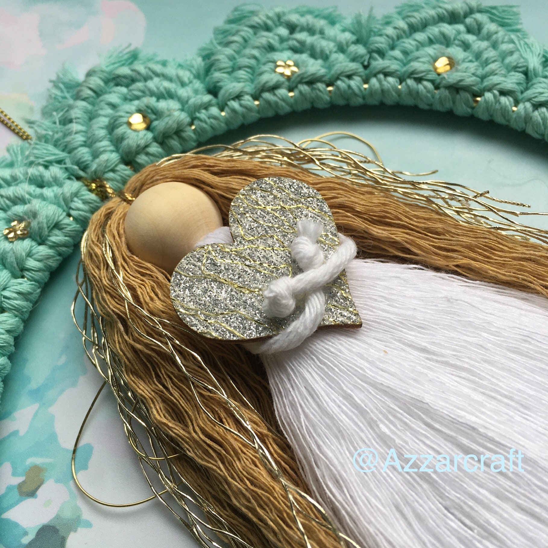 Macramé Angel, Macrame Doll, Macrame Figurines, Baptism Gift, Family ...