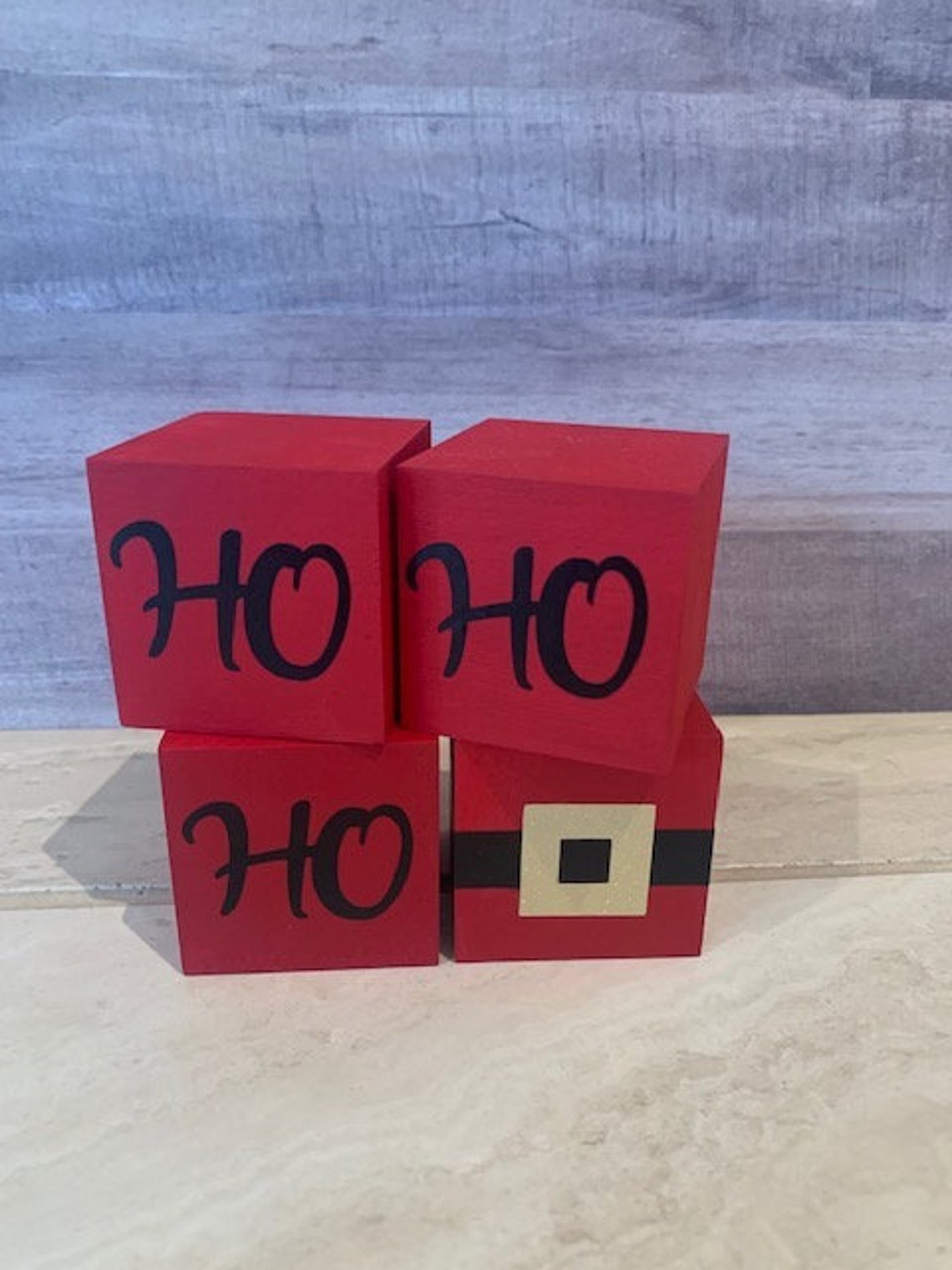 Ho Ho Ho Wood Blocks, Santa Blocks - Etsy