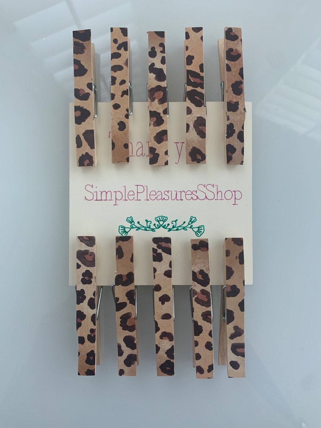 Leopard Print Clothespins, Animal Print Wood Clothespins - Etsy