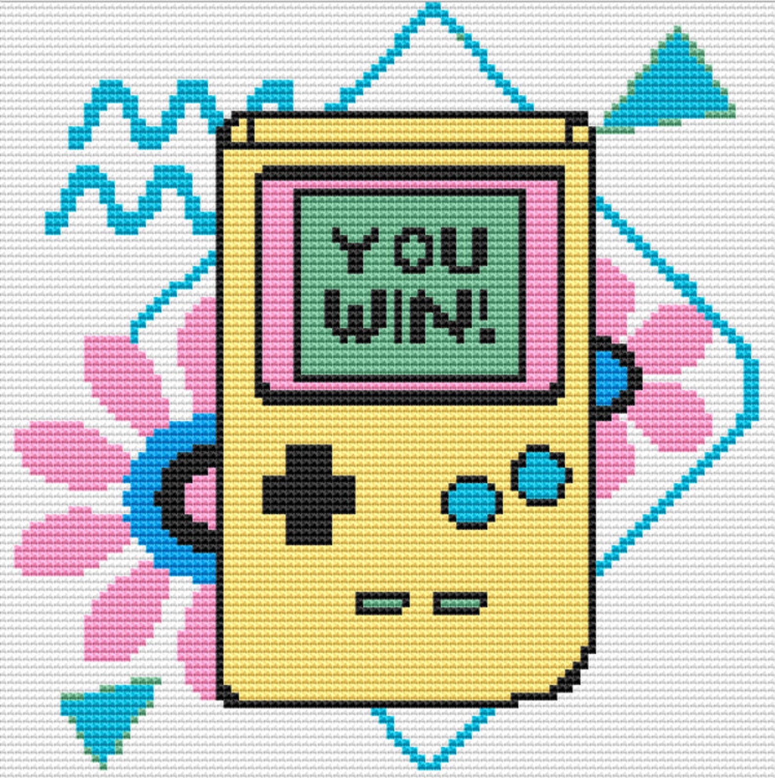 Retro 90's Set of 6 Modern Cross Stitch Pattern PDF - Etsy