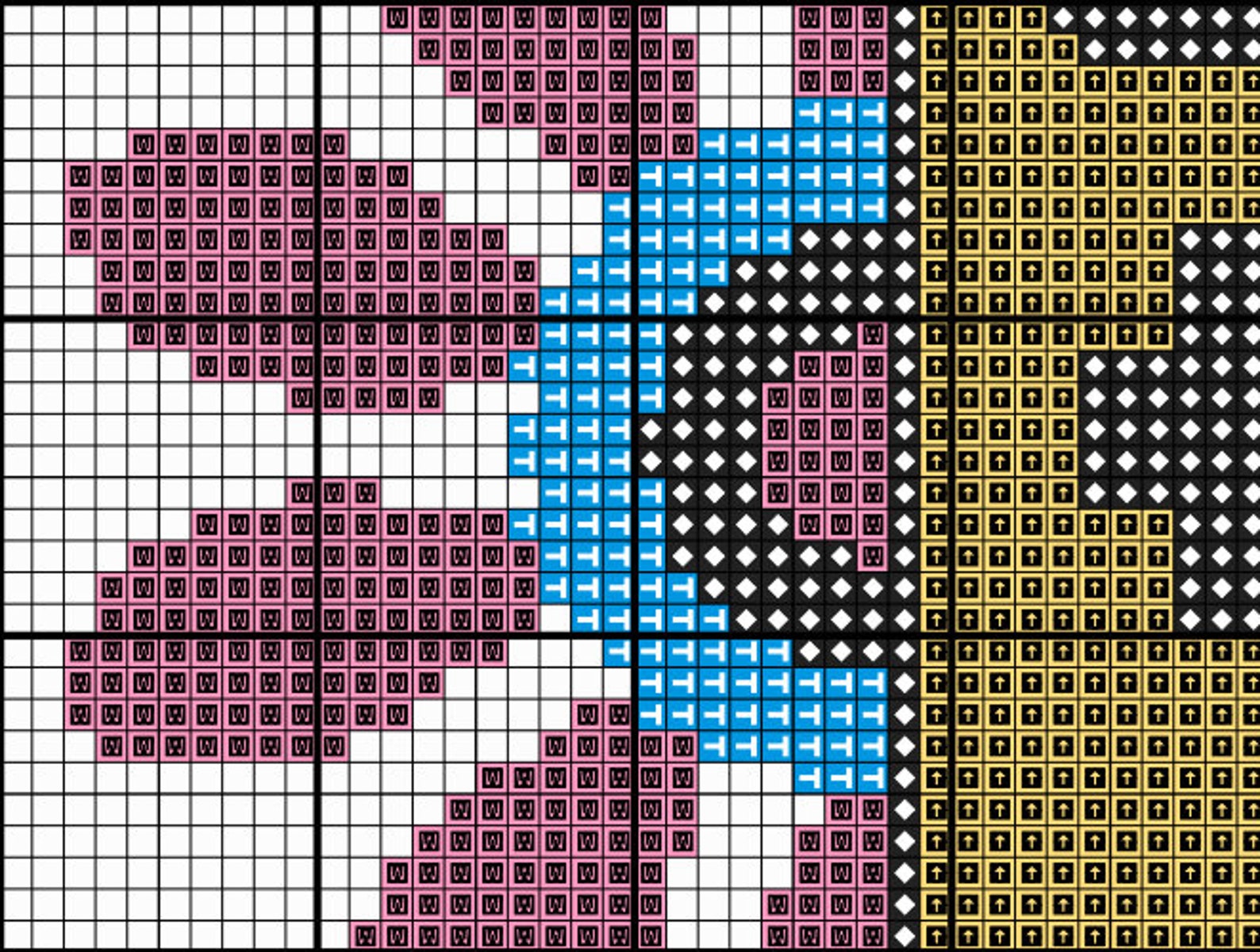 Retro 90's Set of 6 Modern Cross Stitch Pattern PDF - Etsy