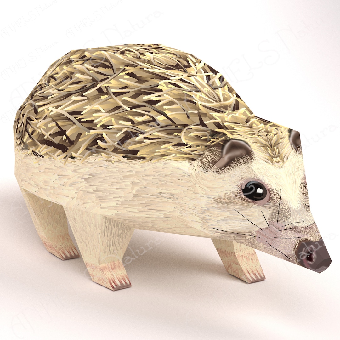 Moroccan Hedgehog atelerix Algirus Cutout. 3D Papercraft in Pdf. - Etsy