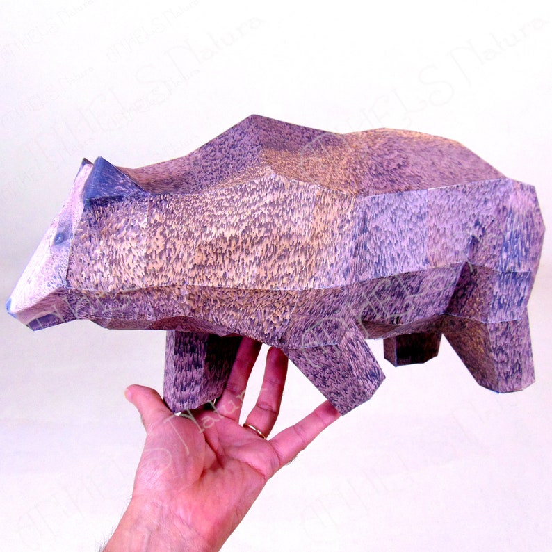 Recortable de oso pardo Ursus arctos. Papercraft 3D en pdf. - Etsy México