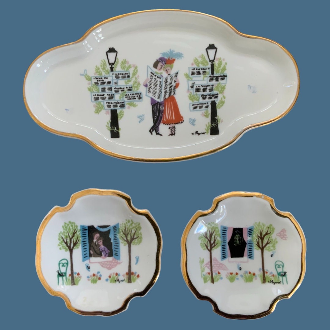 Iconic French Les Amoureux De Peynet Porcelain Trinket Dishes - Etsy