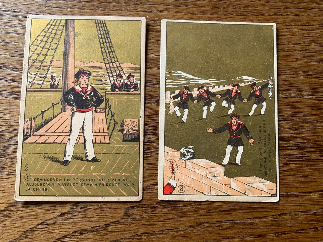 Two Antique French Trading Cards - Matelots Series - Etsy
