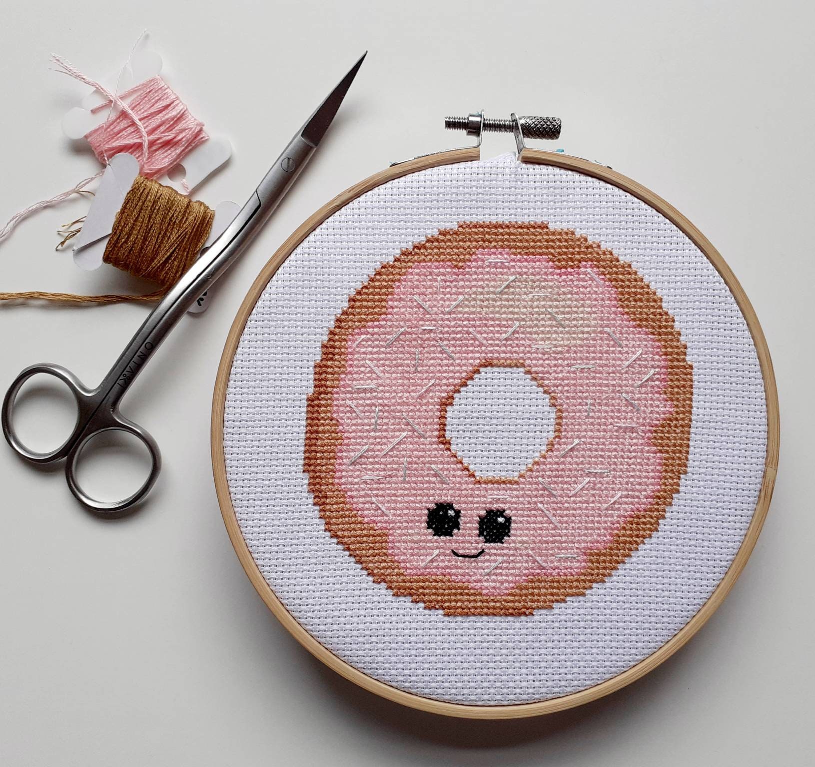 Kawaii Doughnut Cross Stitch Pattern - Etsy España