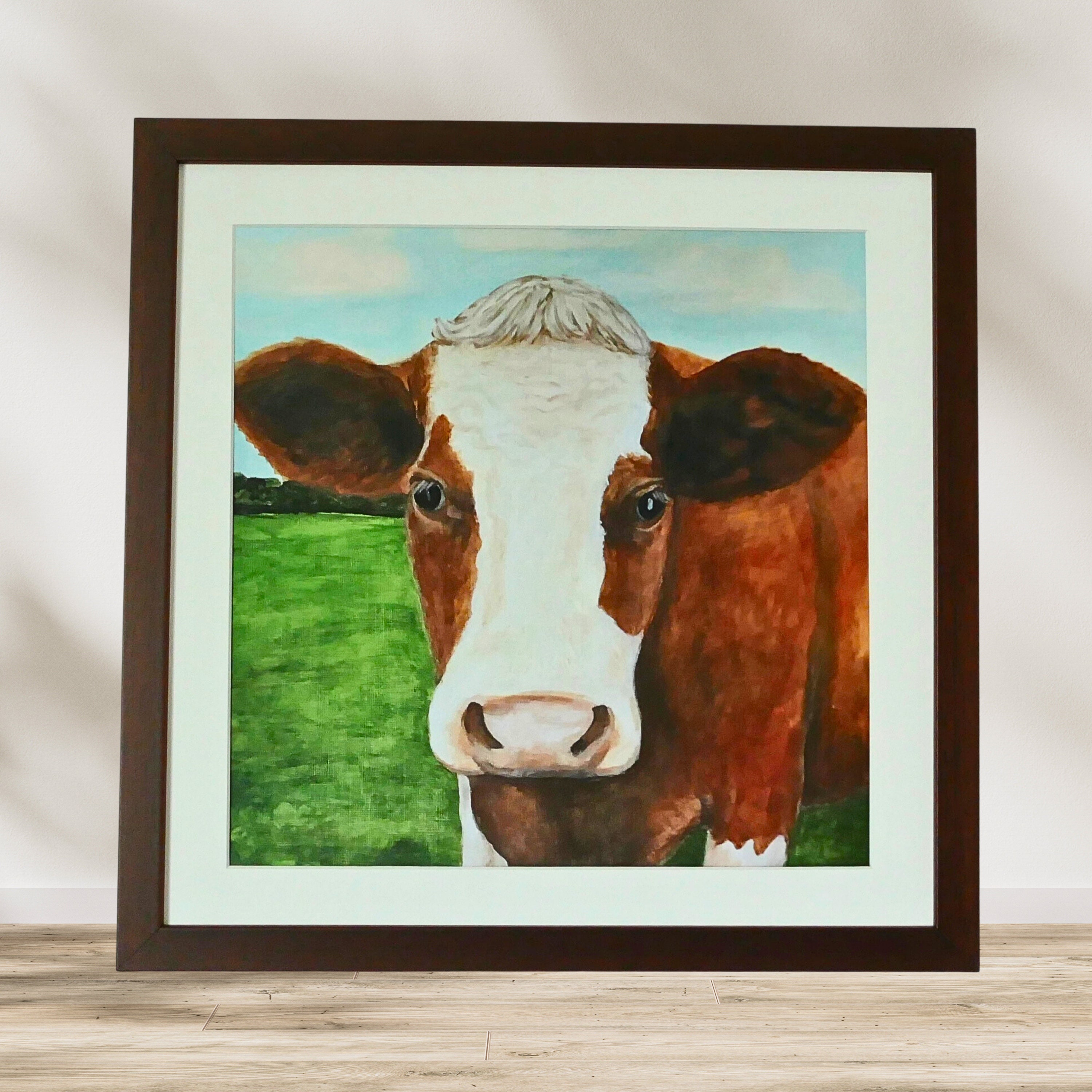 Cow Print Original Artwork Framed Farmhouse Wall Decor 4 - Etsy