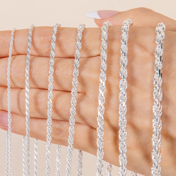 Silver Rope Chain - Etsy