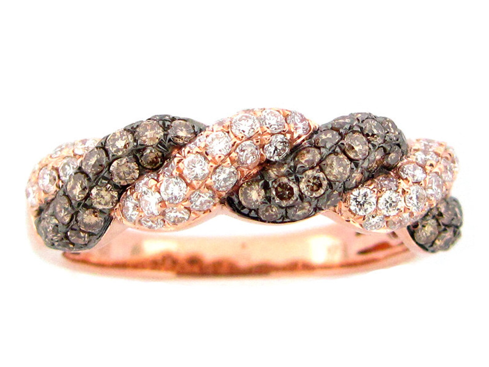 Diamond Link Ring / 18k Rose Gold / Diamond Link Wedding Ring | Etsy