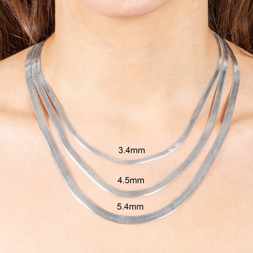 Sterling Silver Snake Chain 16 18 20 925 - Etsy