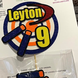 Target Shooting Style Birthday Cake Topper Personalised - Etsy