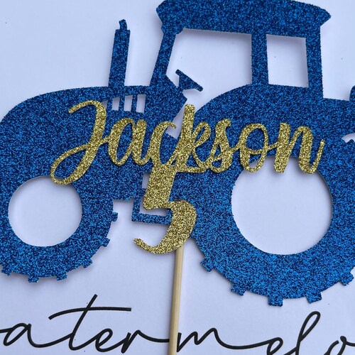 Edible Tractor Ted Cake Topper personalised - Etsy