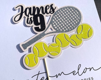 Custom Tennis Man Cake Topper, Tennis Birthday Party Decorations ...