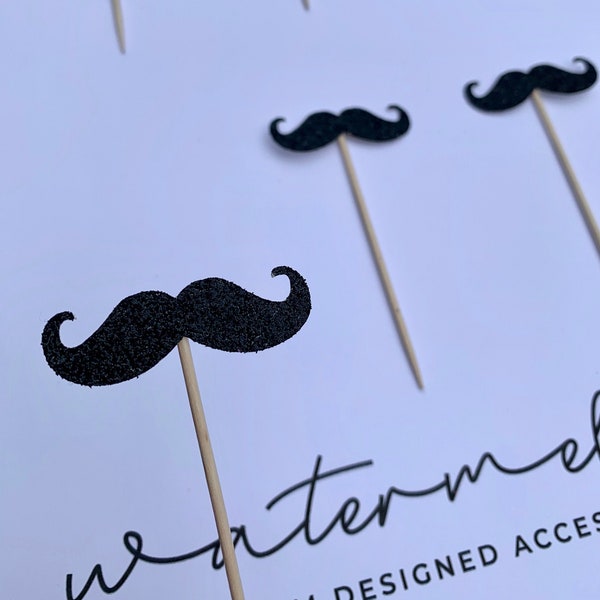 Mustache Cupcake Topper - Etsy