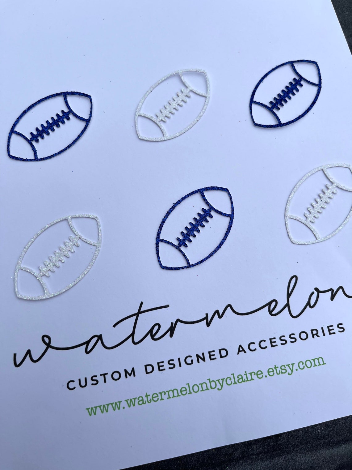 Rugby Ball Outline Cupcake Toppers Set of 6 American - Etsy UK