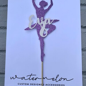 Ballet Dancer Glitter Cake Topper Personalised ANY NAME/AGE - Ballet ...