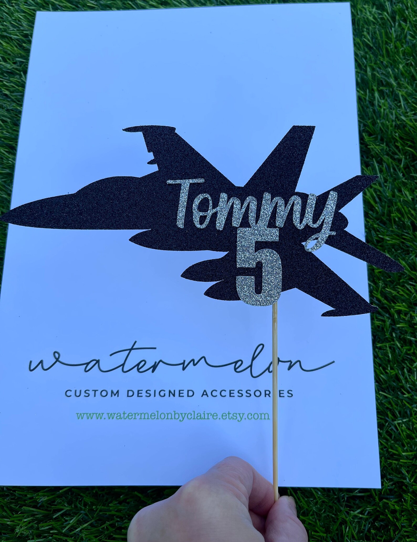 Fighter Jet Personalised Cake Topper Birthday jet Fighter - Etsy UK