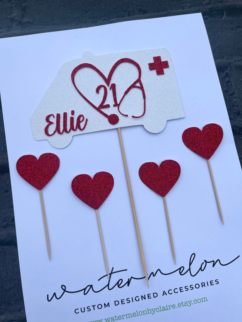 Nurse Paramedic Medical Theme Cake Topper Set With Mini - Etsy