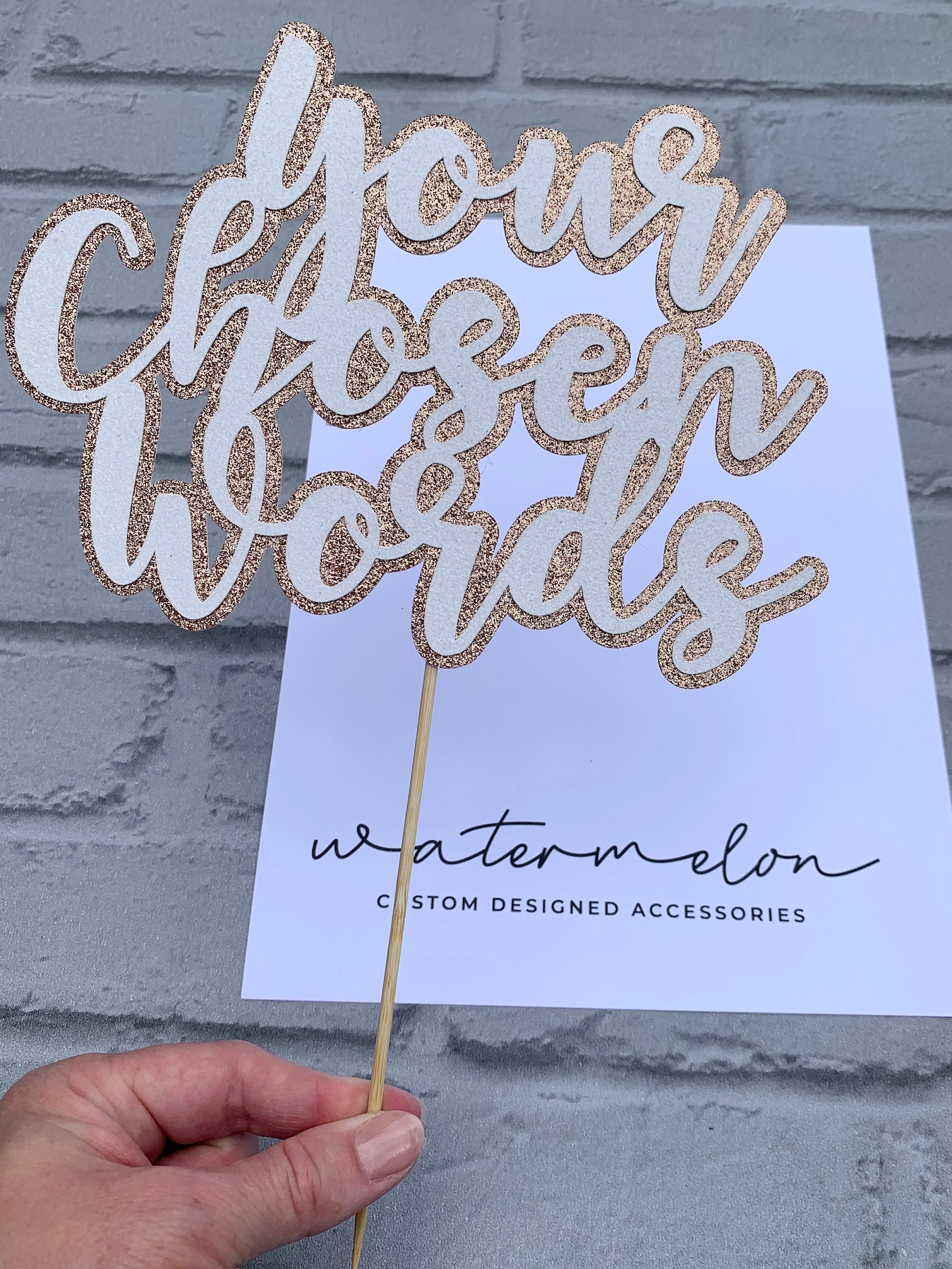 Personalised Deluxe Double Layer Glitter Cake Topper Any 3 - Etsy UK