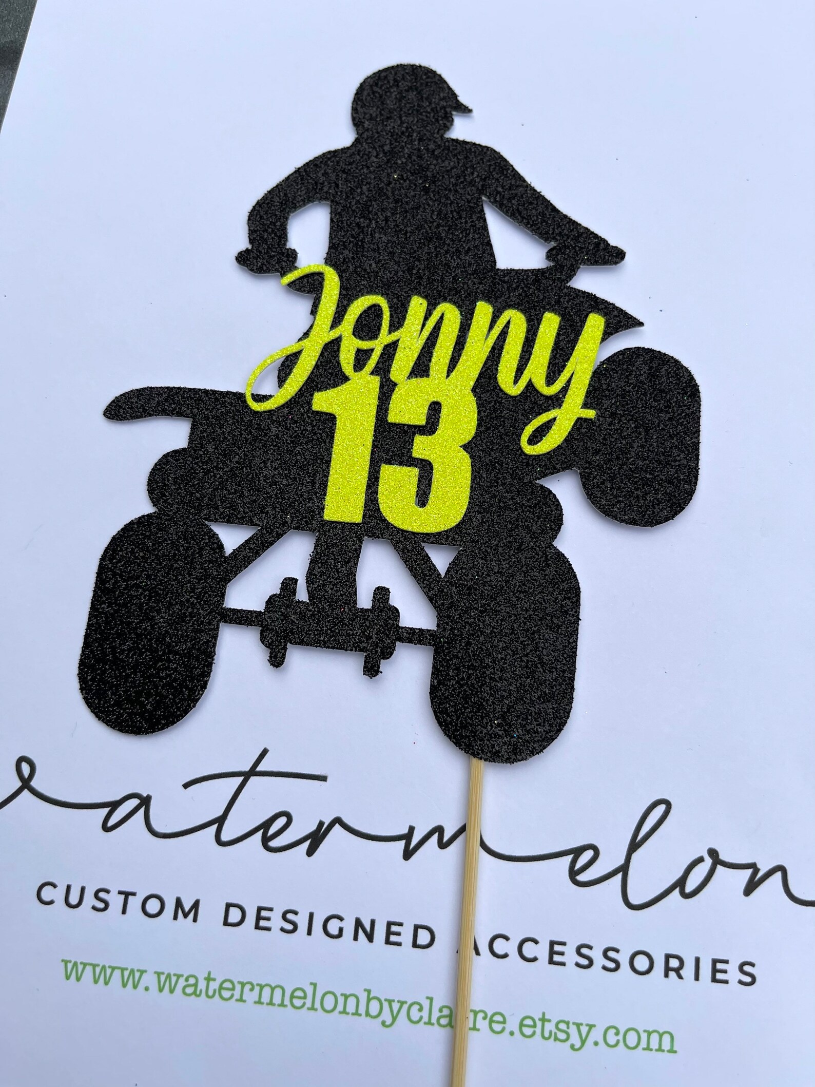 Personalised Quad Bike Cake Topper Birthday Motorbike - Etsy