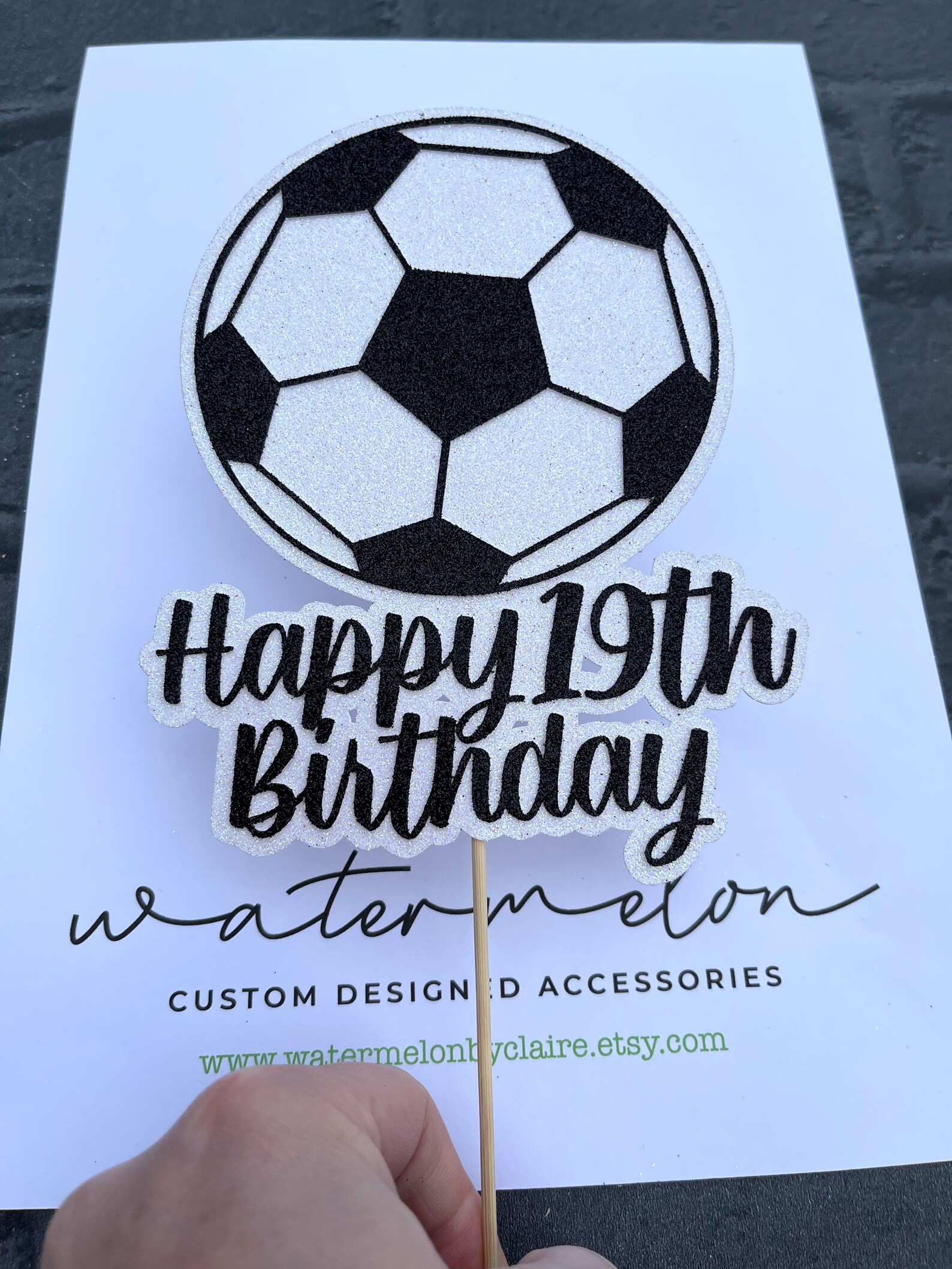 Football Personalised Cake Topper - Birthday - Etsy