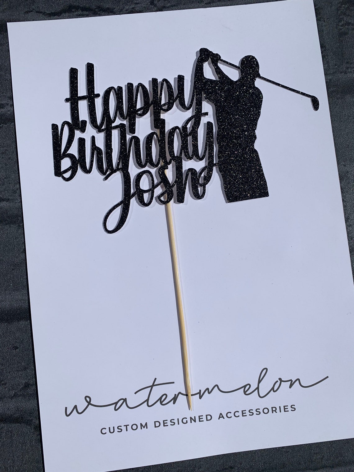 Golf Theme Cake Topper - Personalised - Birthday - Golfer - Etsy