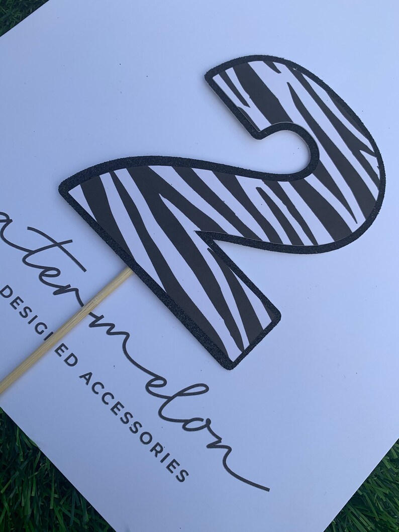 Animal Print Cake Topper Zebra Print Any Number Birthday - Etsy