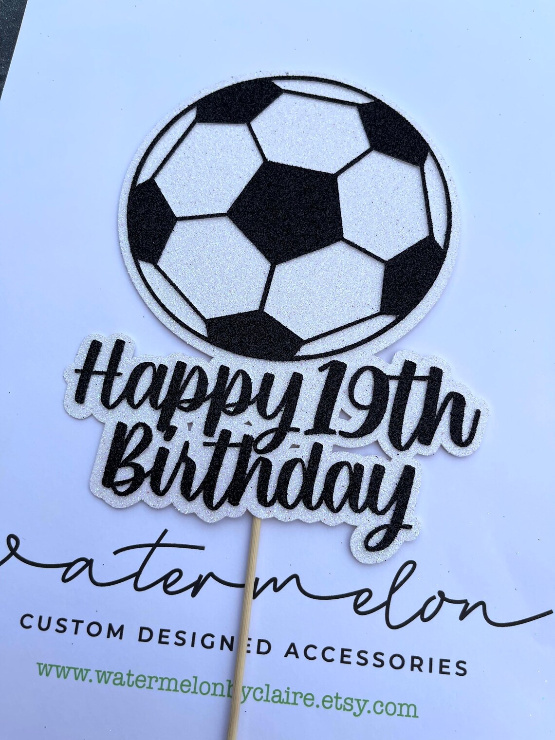 Football Personalised Cake Topper - Birthday - Etsy