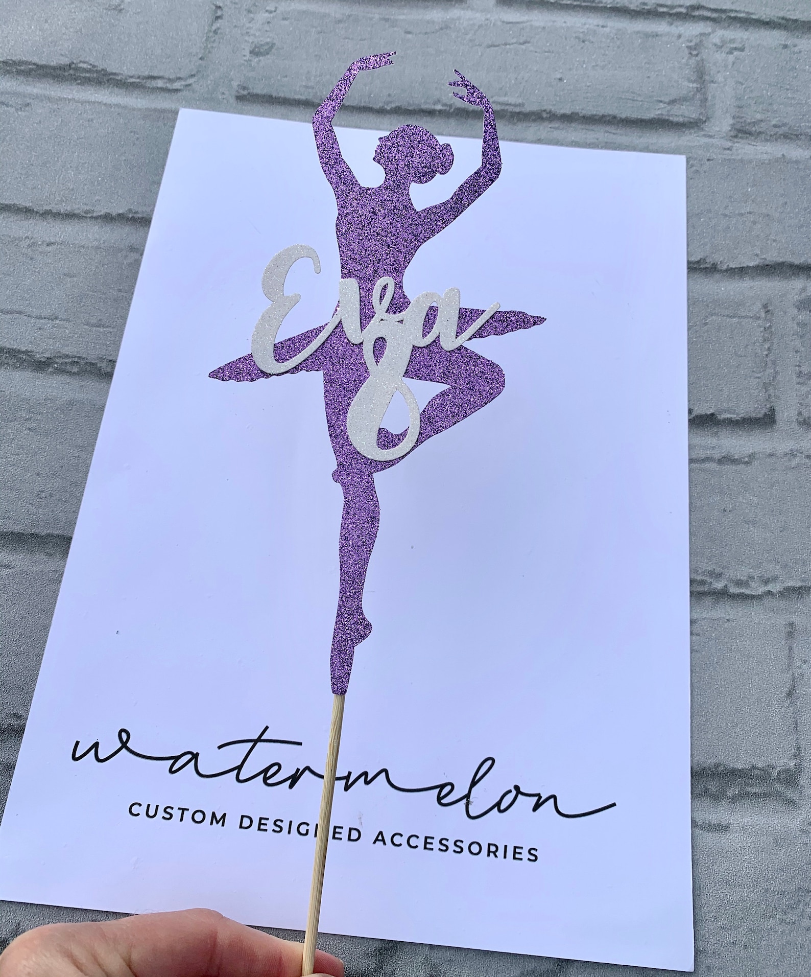 Ballet Dancer Glitter Cake Topper Personalised ANY NAME/AGE - Etsy UK