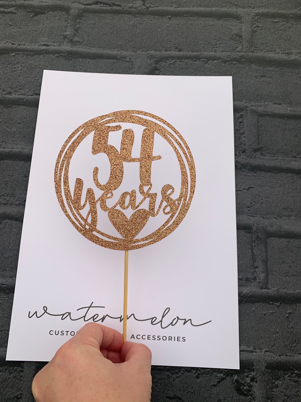 Boda Aniversario Cake Topper - Marco del Círculo - Detalle del Corazón ...