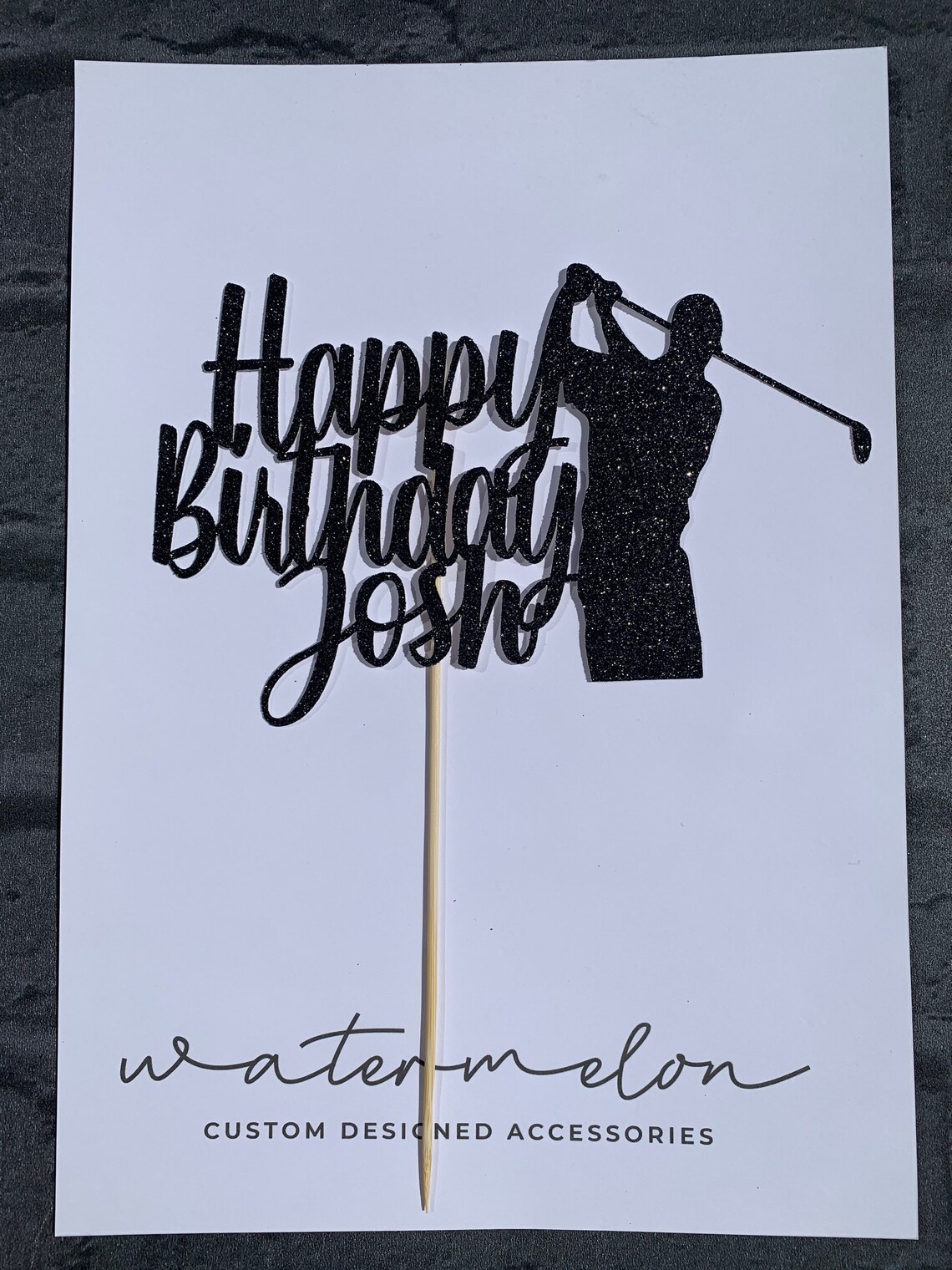 Golf Theme Cake Topper - Personalised - Birthday - Golfer - Etsy UK