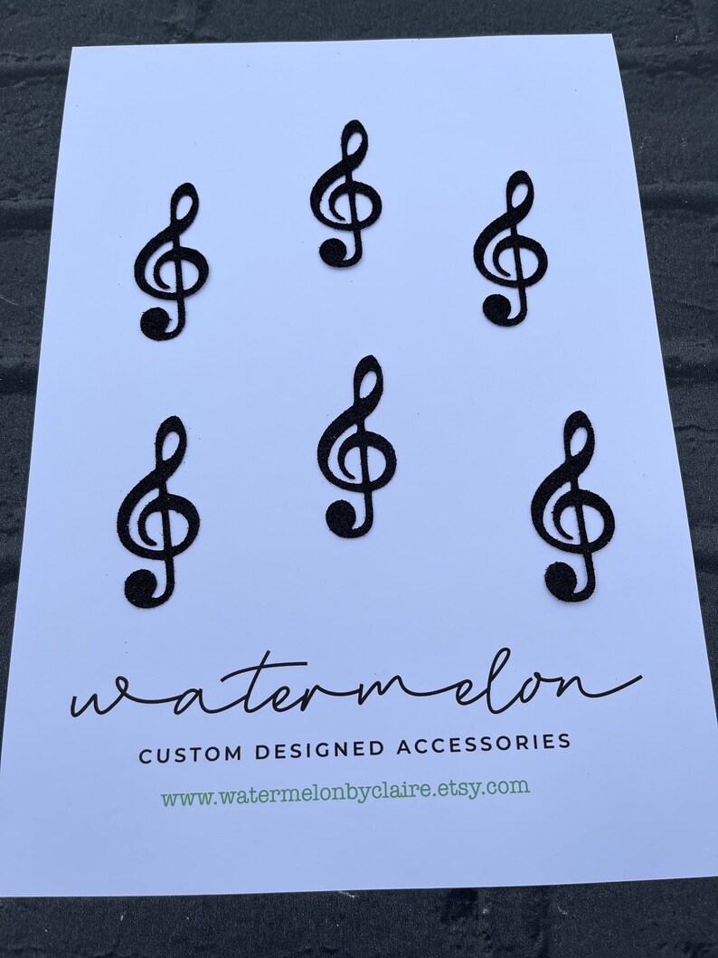 Glitter Treble Clef Cupcake Toppers: Musical Party Decorations (set of ...