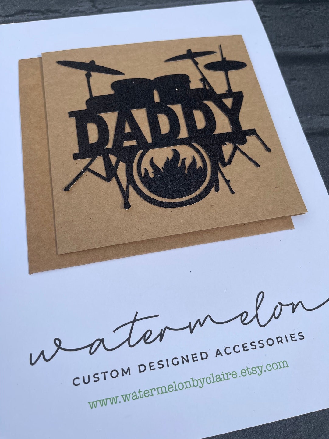 Daddy Drums Card - Father’s Day Card - Daddy - Birthday Card - Etsy