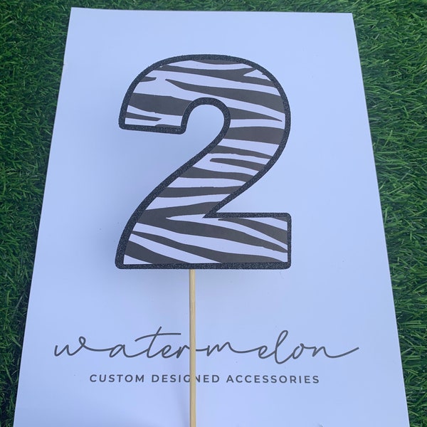 Zebra Print Number - Etsy