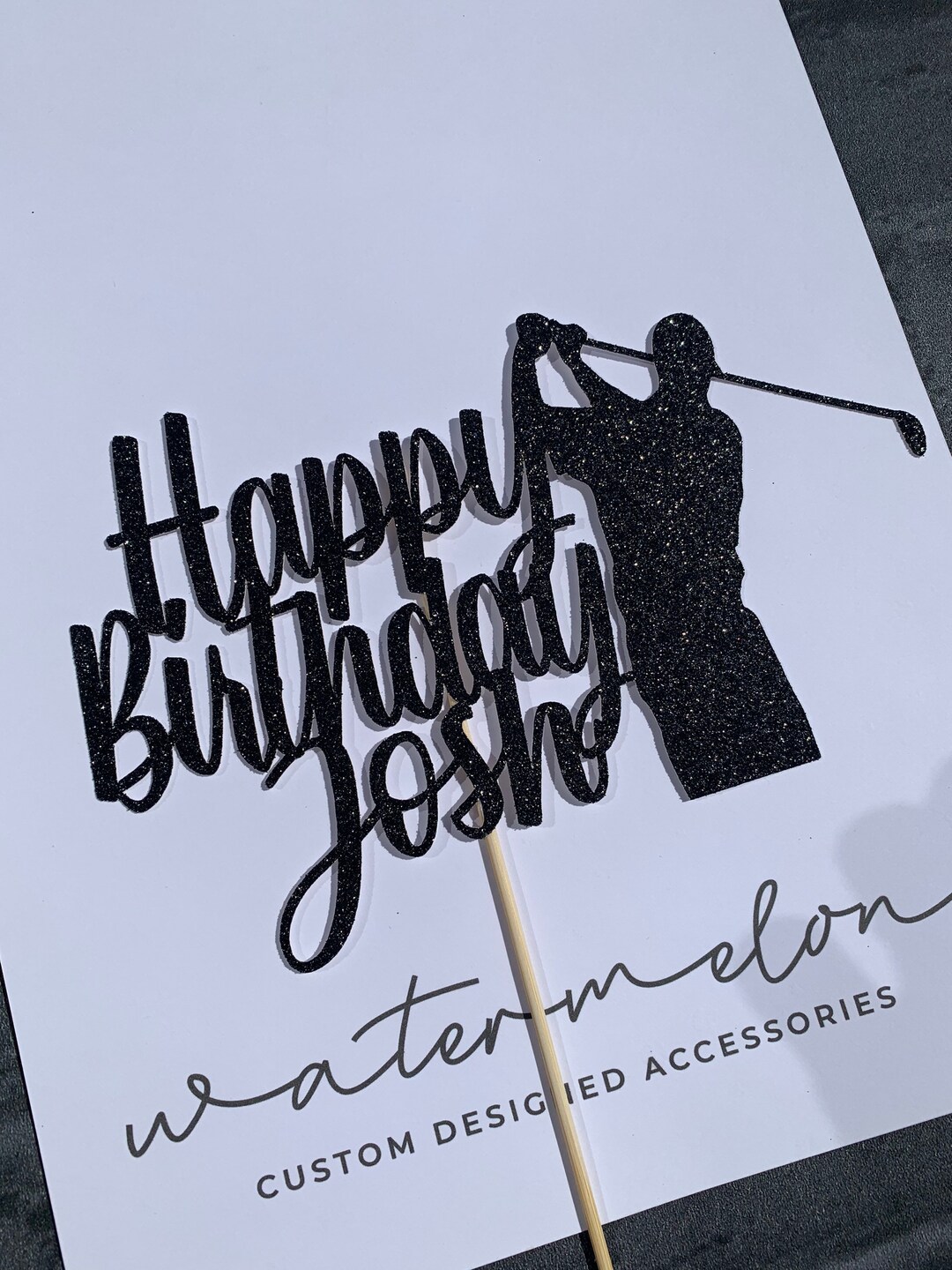 Golf Theme Cake Topper - Personalised - Birthday - Golfer - Etsy