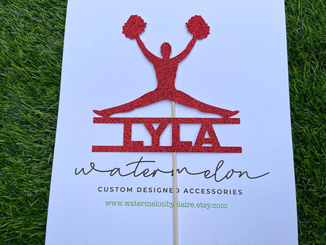 Cheerleader Cake Topper Personalised ANY NAME - Gymnast - Cheerleading ...