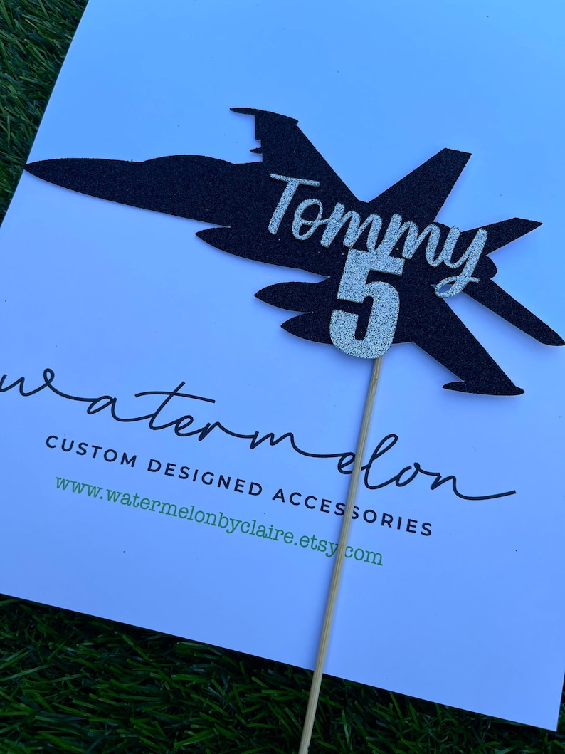 Fighter Jet Personalised Cake Topper Birthday jet Fighter - Etsy UK