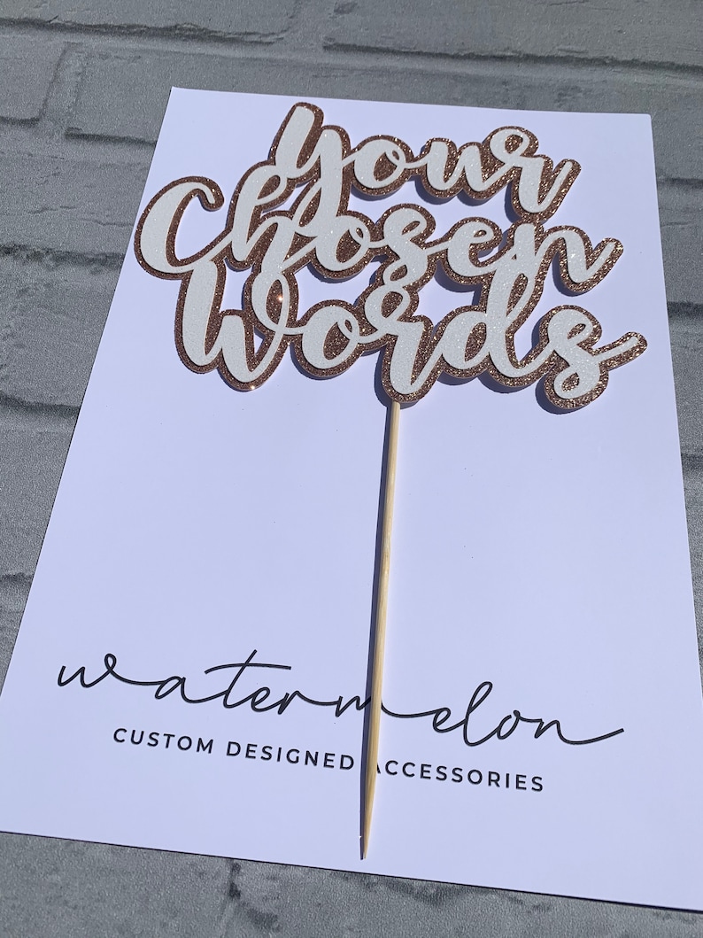 Personalised Deluxe Double Layer Glitter Cake Topper Any 3 - Etsy UK