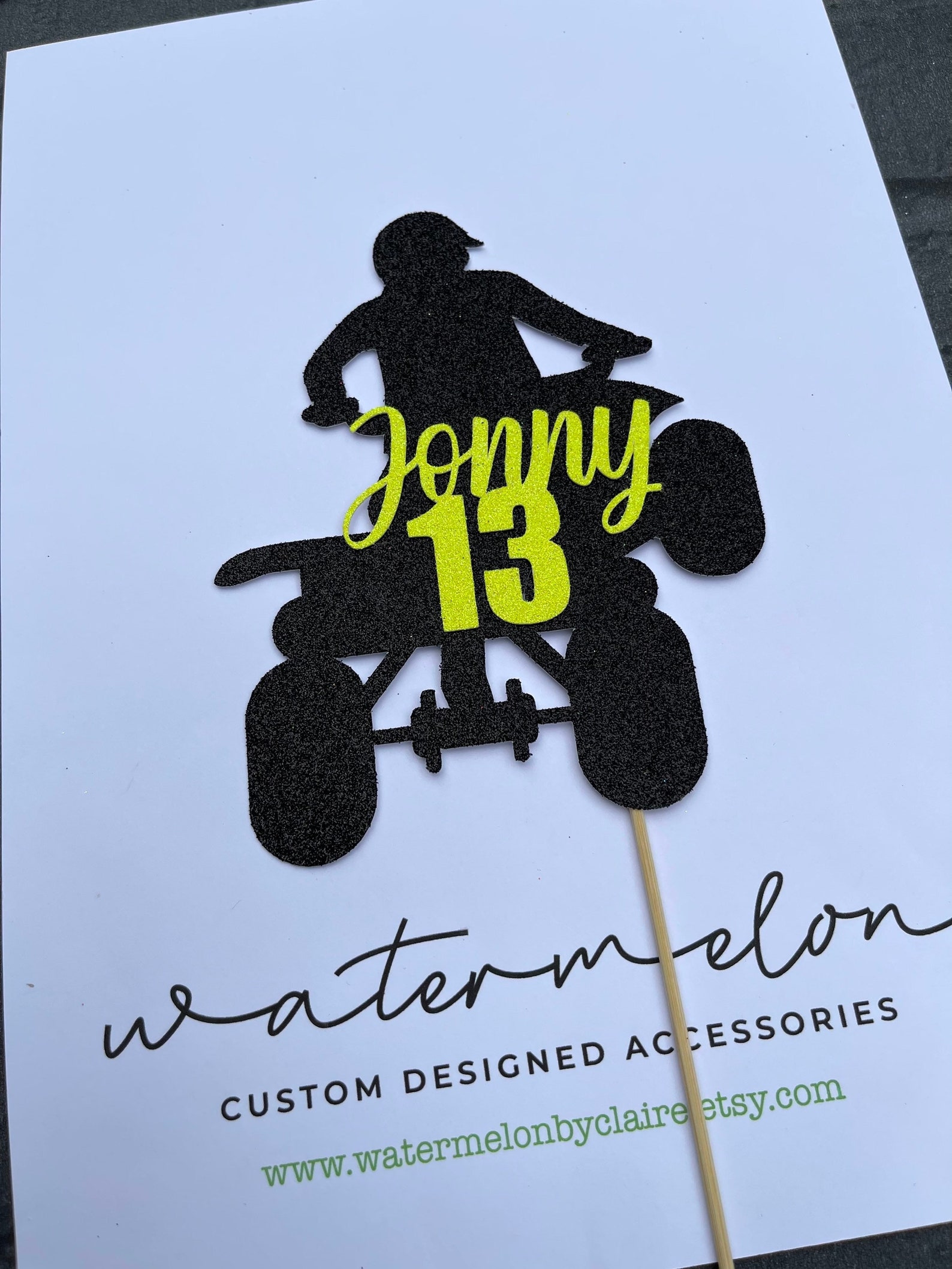 Personalised Quad Bike Cake Topper Birthday Motorbike - Etsy